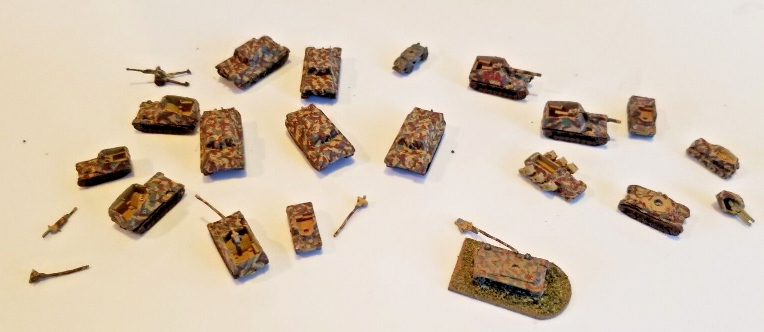 GHQ Micro Armor Misc Partial Armor Units 24 Pieces Painted WW2 1:285 ...
