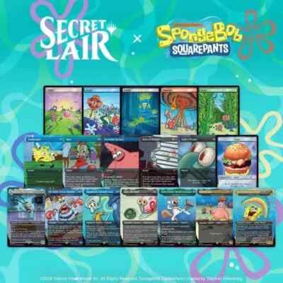 Complete SpongeBob Bundle MTG Magic the Gathering, SECRET LAIR (FOIL ...