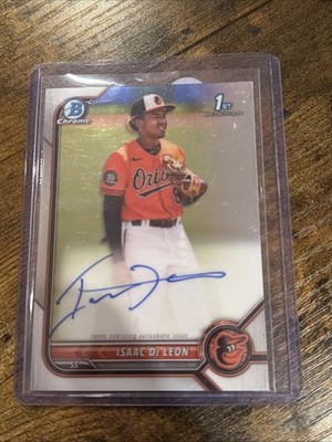 2022 Bowman Chrome - Prospect Autographs Isaac De Leon #CPA-ID (AU, RC ...