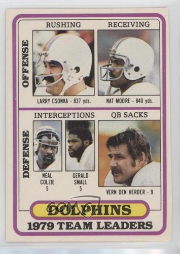 1980 Topps Team Checklist Poster Cards Larry Csonka Nat Moore Neal ...