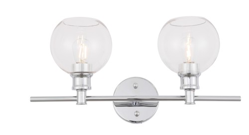 Elegant Lighting LD2314 Collier 2 Light 19"W Vanity Light - Chrome ...