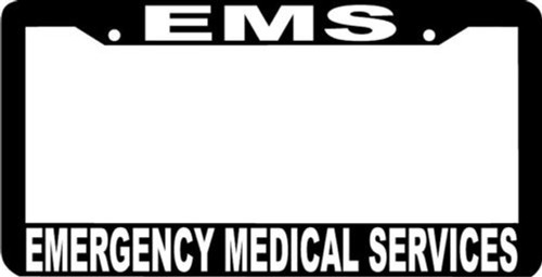 EMS Emergency Medical Services License Plate Frame | eBay