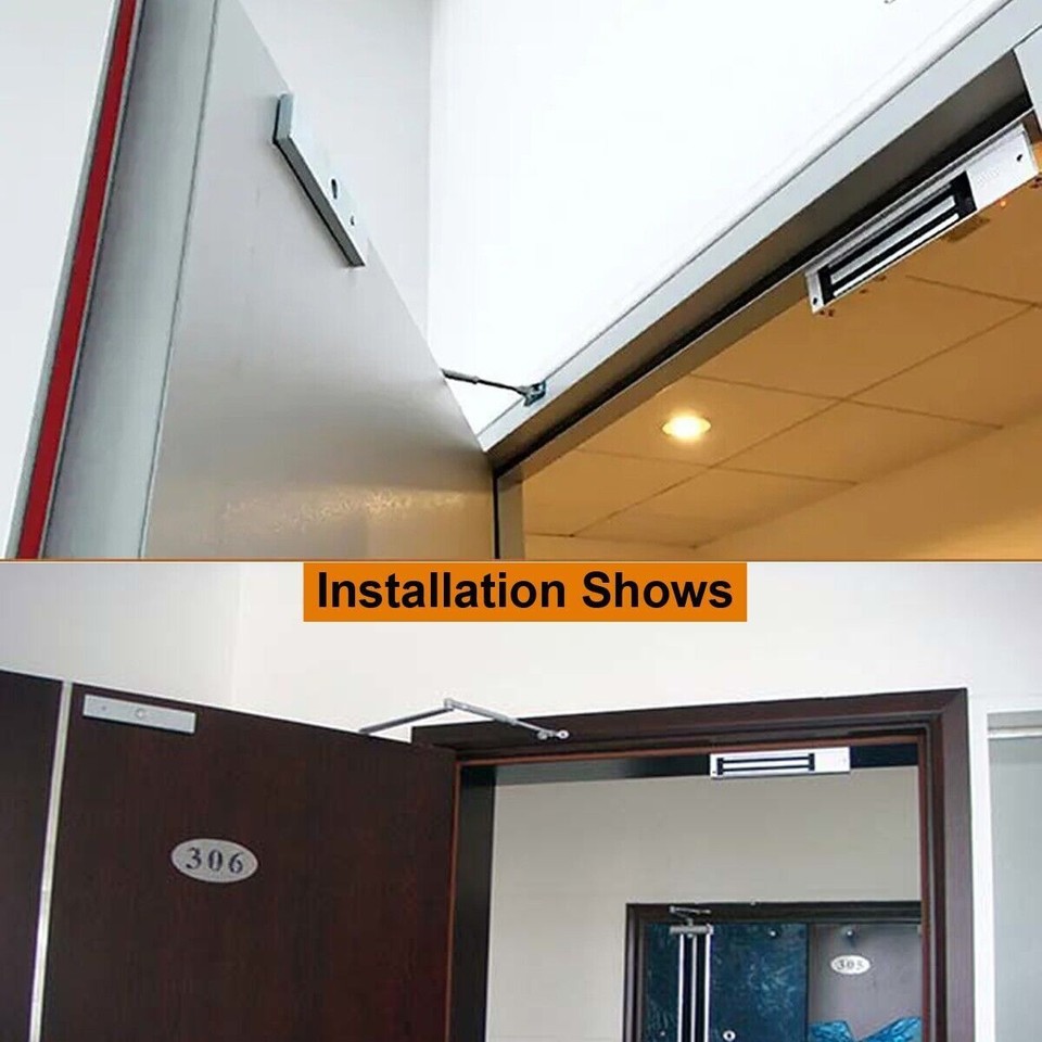 Electric Magnetic Door Lock Kit with 2 Remote Controls Access Control ...