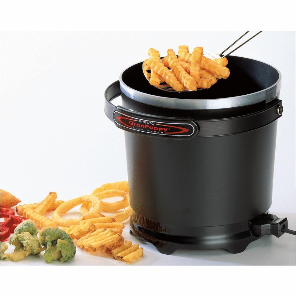 Presto GranPappy 1.5 Qt. Black Aluminum Deep Fryer 05411 Presto ...