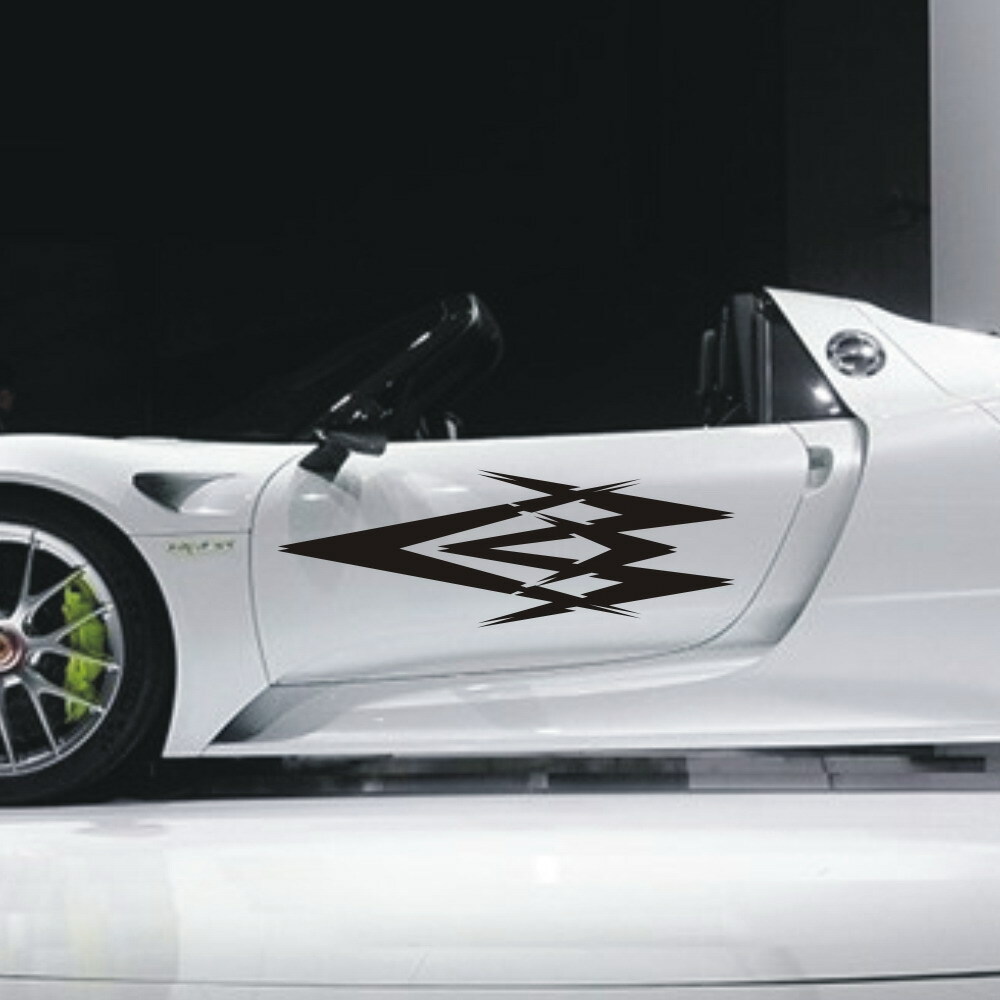 Car Racing Arrow Cross Stripes Door Decal for 918 Vinyl Side Stickers ...