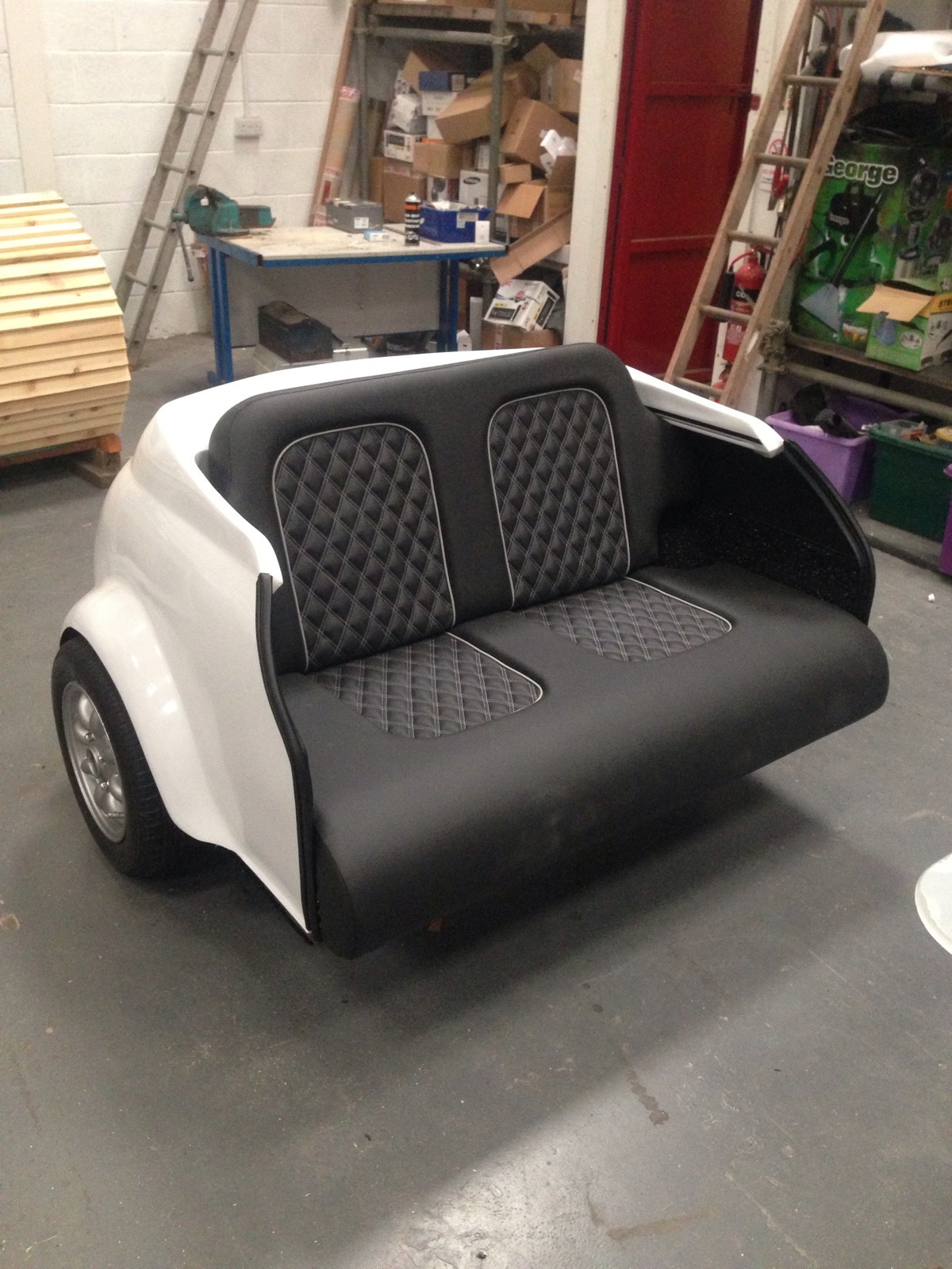 Classic White Mini Cooper Sofa Amazing It's A Cooper Couch Home Cinema ...