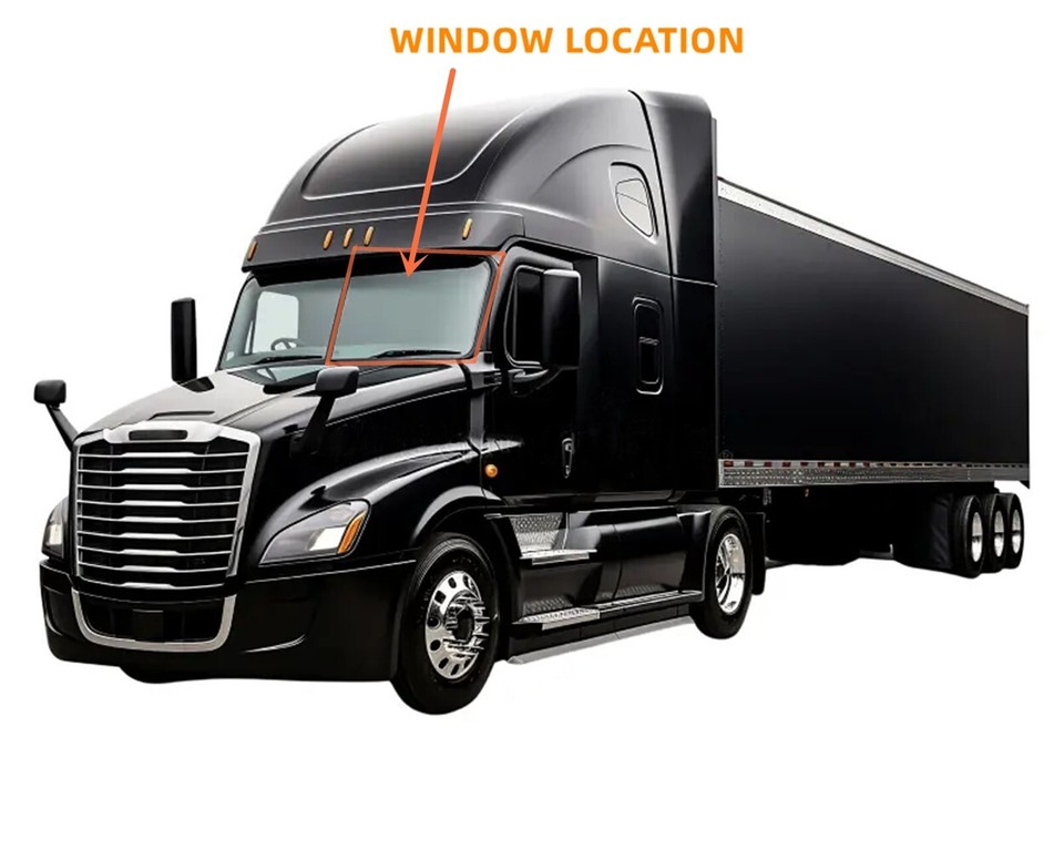 Freightliner 122SD Coronado Columbia C120 Driver/Left Front Windshield ...