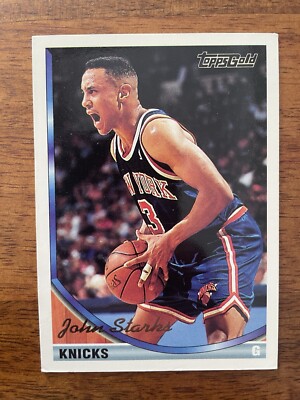 1993-94 Topps Gold New York Knicks Basketball Card #61G John Starks | eBay