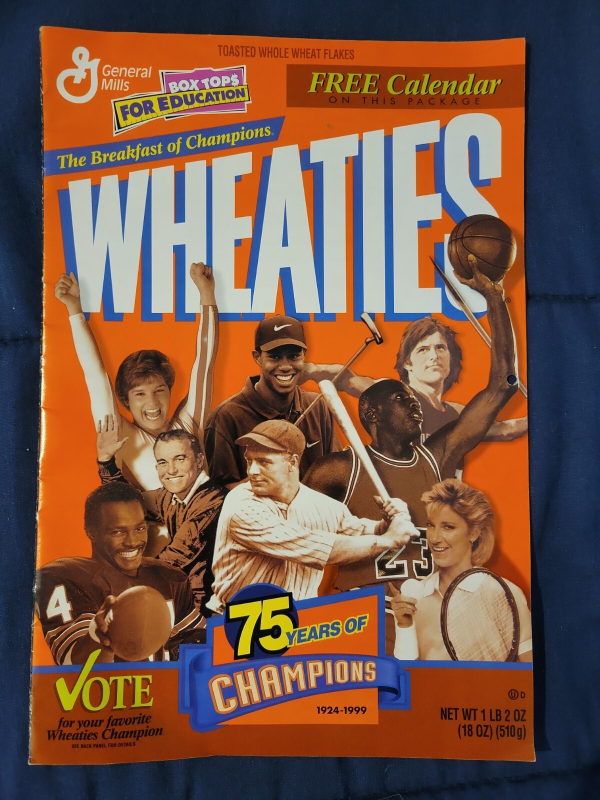 1999 WHEATIES Calendar 75 Years of Champions with poster insert *FREE ...