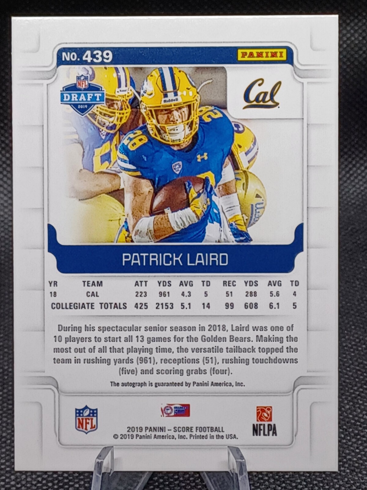 2019 Score - Rookies Signatures #439 Patrick Laird (AU, RC) for sale ...
