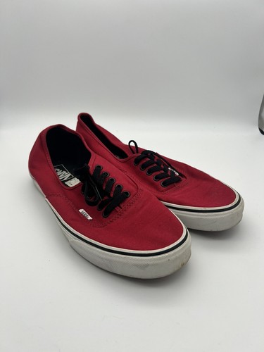 Vans Skateboard Shoes Red Canvas Men’s Size 11.5 | eBay