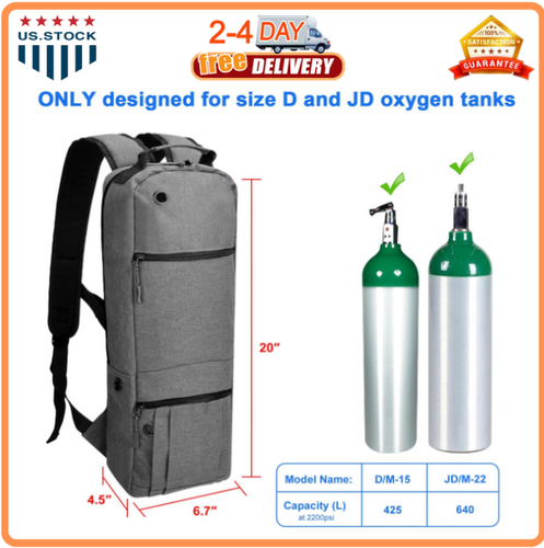 Oxygen Tank Backpack Size D, Portable Oxygen Backpack for D/M15 JD/M22 ...