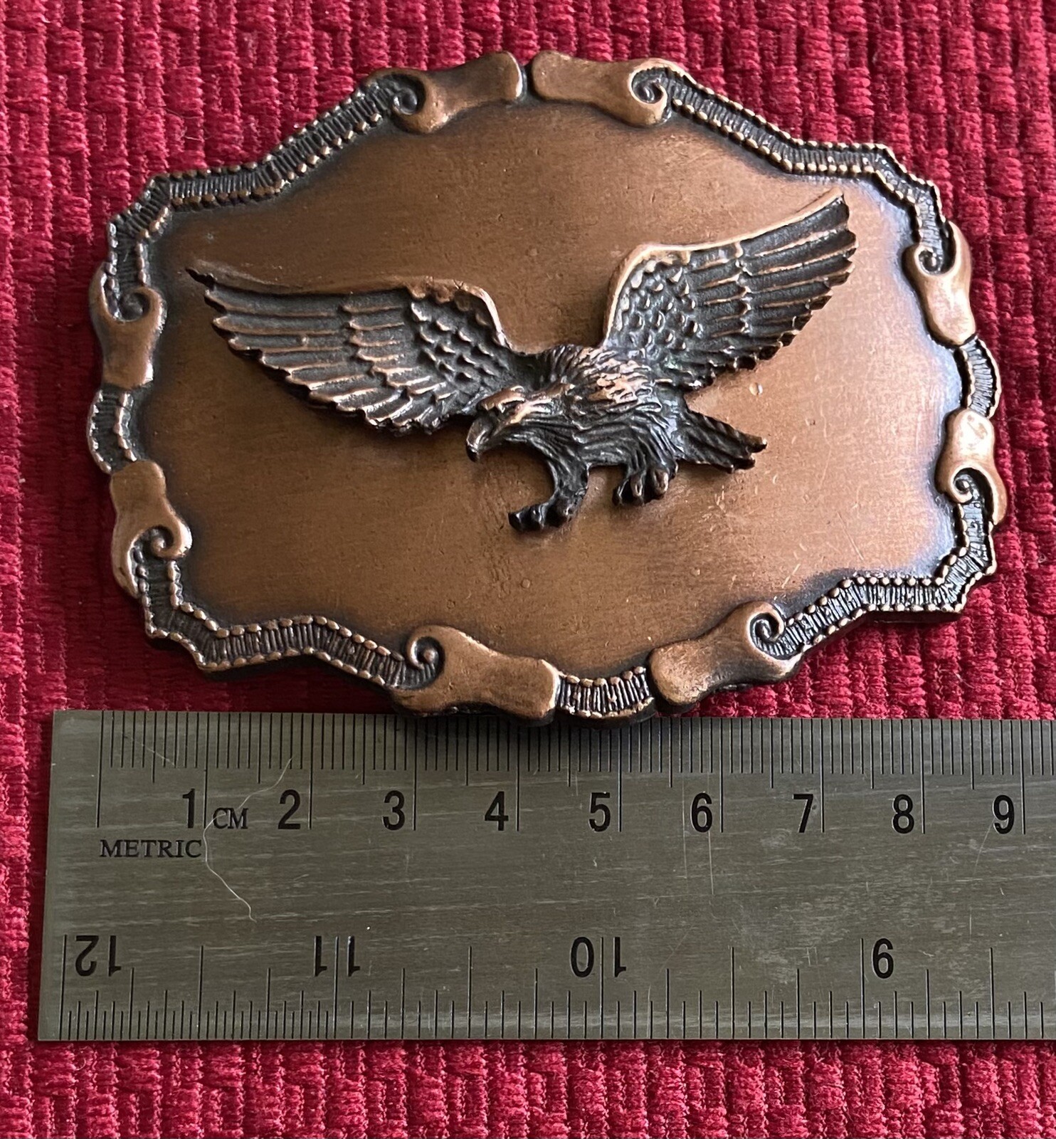 EAGLE HAWK WINGED BIRD RAPTOR VINTAGE BELT BUCKLE PAT… - Gem
