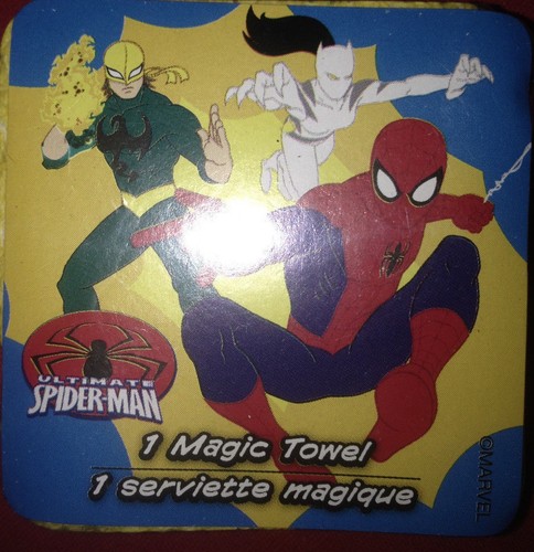 Marvel Spider-Man 11" X 11" Magic Towel Disney Universal Studios Disney ...