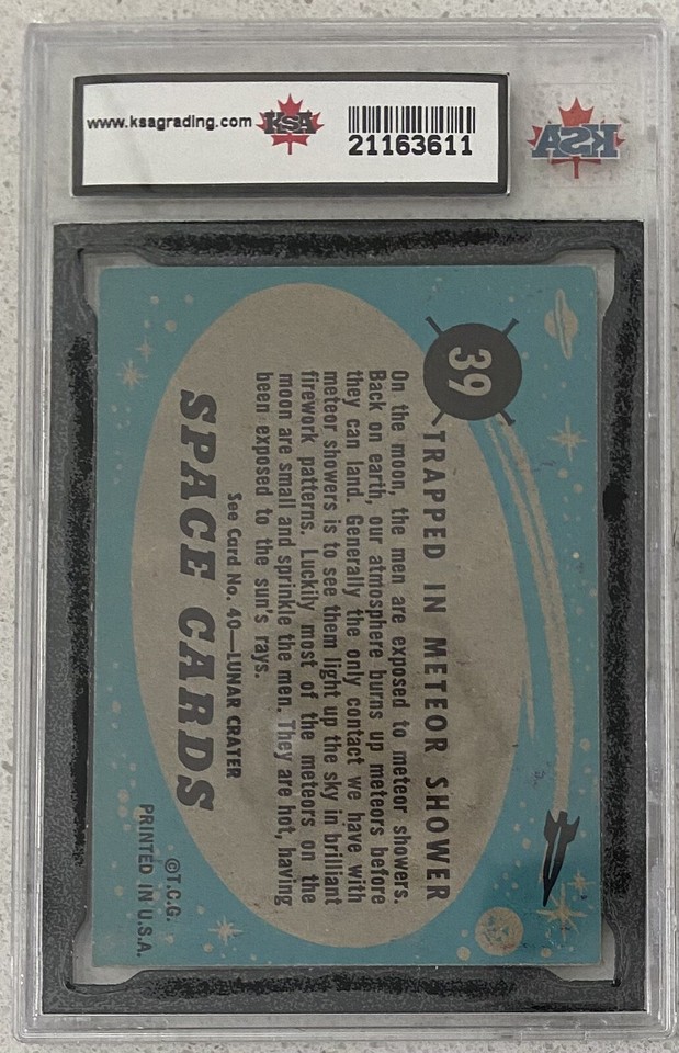 1957 TOPPS SPACE CARDS #39 TRAPPED IN METEOR STORM KSA NM 7 | eBay