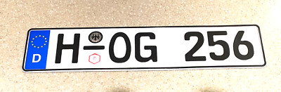 GERMAN LICENSE PLATE EEC EUROPEAN ALUMINUM TAG 20.5"L x 4.5"W NEW 25 ...