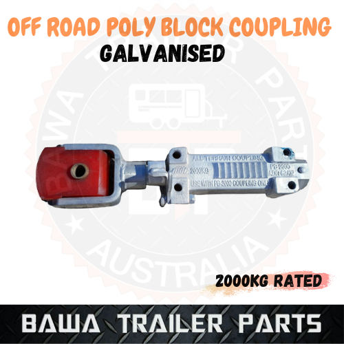 1 x Off-Road Poly Block Override Coupling 2000Kg BOLT-ON Trailer Tow ...
