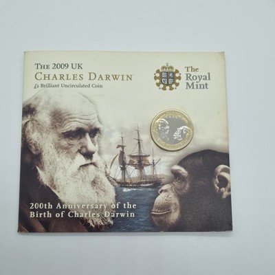 Royal Mint 2009 Charles Darwin £2 Two Pound Coin BUNC Pack Uncirculated ...