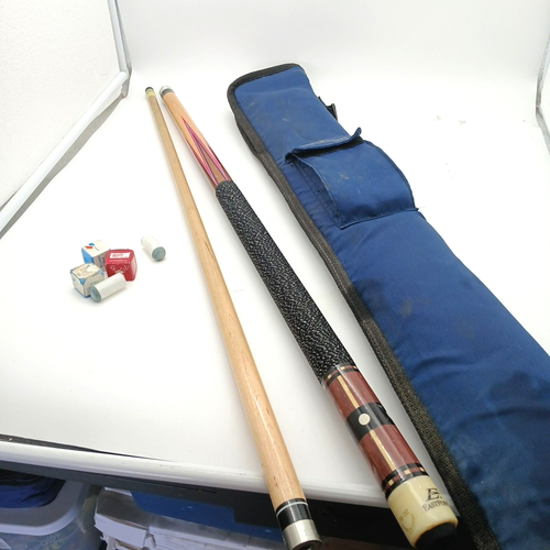 Genuine Eastpoint VTG 19 Oz Pool Cue stick Two Piece With Carry Case ...