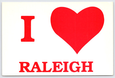Postcard I Love Raleigh | eBay