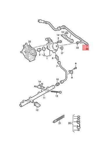 AUDI A6 AVANT S6 QUATTRO A7 SPORTBACK AUDI 4GC FUEL HOSE 06L133986N NO ...