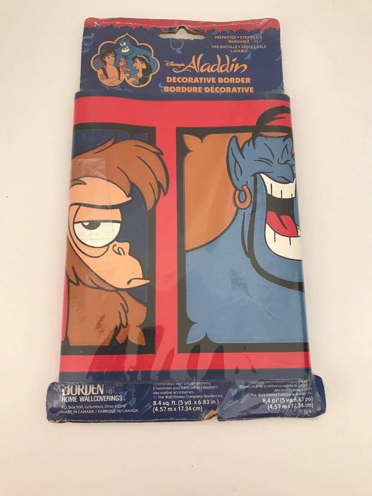 Vtg Disneys Aladdin Decorative Washable Wall Paper Border 15 Feet Lot ...