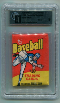 1975 Topps Baseball Mini Wax pack GAI 9 MINT from SEALED case Brett ...