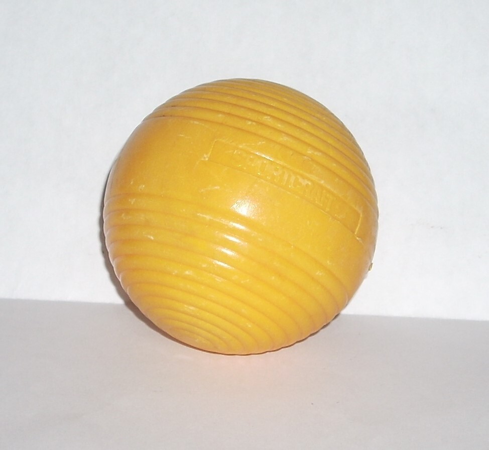 Vintage Sportcraft Plastic Yellow Croquet Ball Ribbed 2 3/4" 6 oz | eBay