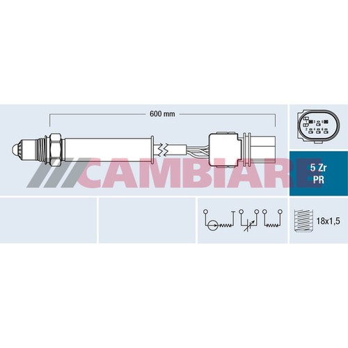 Lambda Sensor For Mercedes C-Class C205 C180 Oxygen O2 0005423100 ...