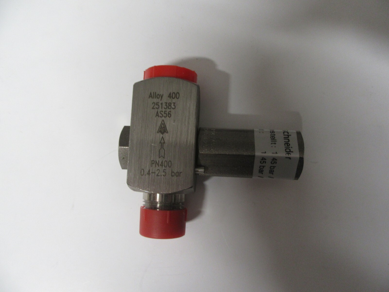 AS-Schneider Overpressure Gauge Protector PN400 0.4-2.5 BAR set at 1.45 ...