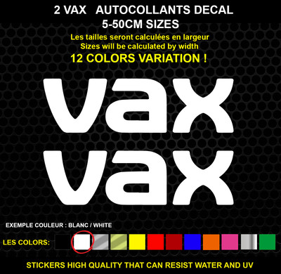 2 VAX autocollant Véritable decal autocollant IMPERMÉABLE | eBay