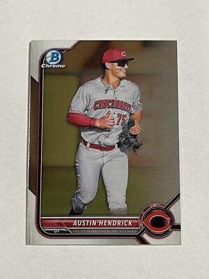 2022 Bowman Chrome Baseball Austin Hendrick Rookie Card RC #BCP-33 Reds ...