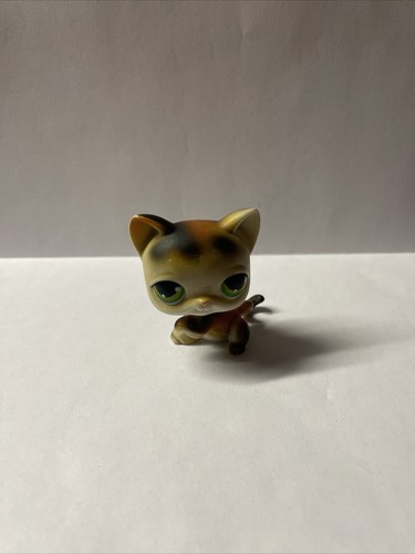 Littlest Pet Shop LPS # 27 Black Orange Calico Cat With Green Eyes | eBay