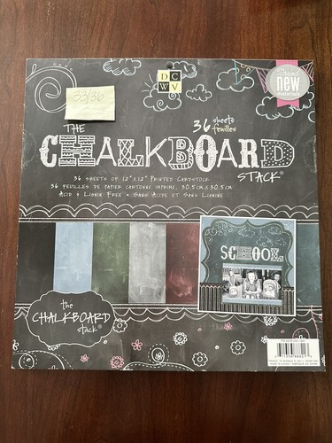 DCWV Craft Scrapbook Paper Pad The Chalkboard Stack 33/36 Sheets 12x12 ...