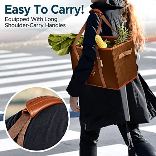 3pc Large Reusable Sturdy Heavy Duty Grocery Box Bags Foldable Shopping ...