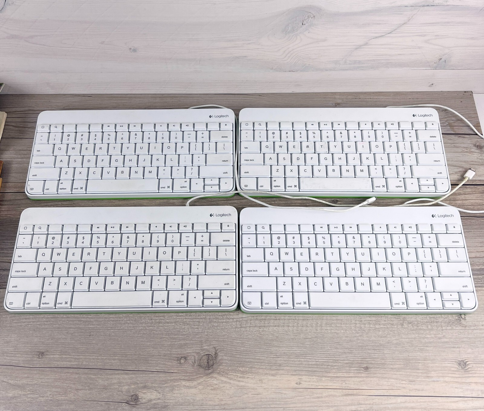 Lot of 4 Logitech Wired Keyboards for iPad iPhone Lightning Connector Y ...