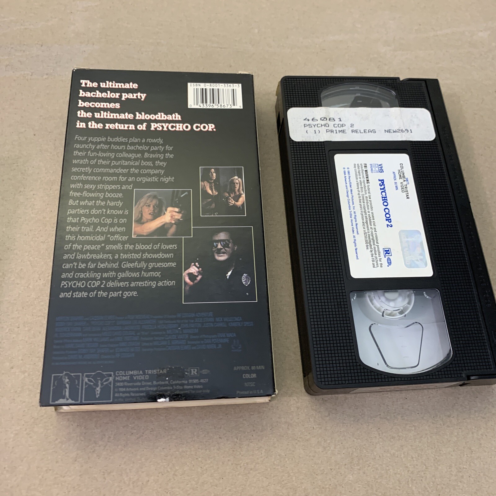 Psycho Cop 2 VHS 1994 Cult Horror Slasher Maniac Play Tested NTSC | eBay
