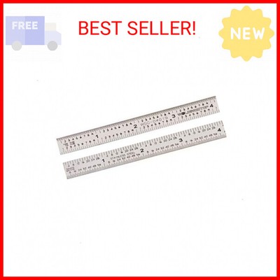 6 in Machinist Ruler Scale 5R 10ths 1/100 1/32 1/64 Graduation Flexible ...
