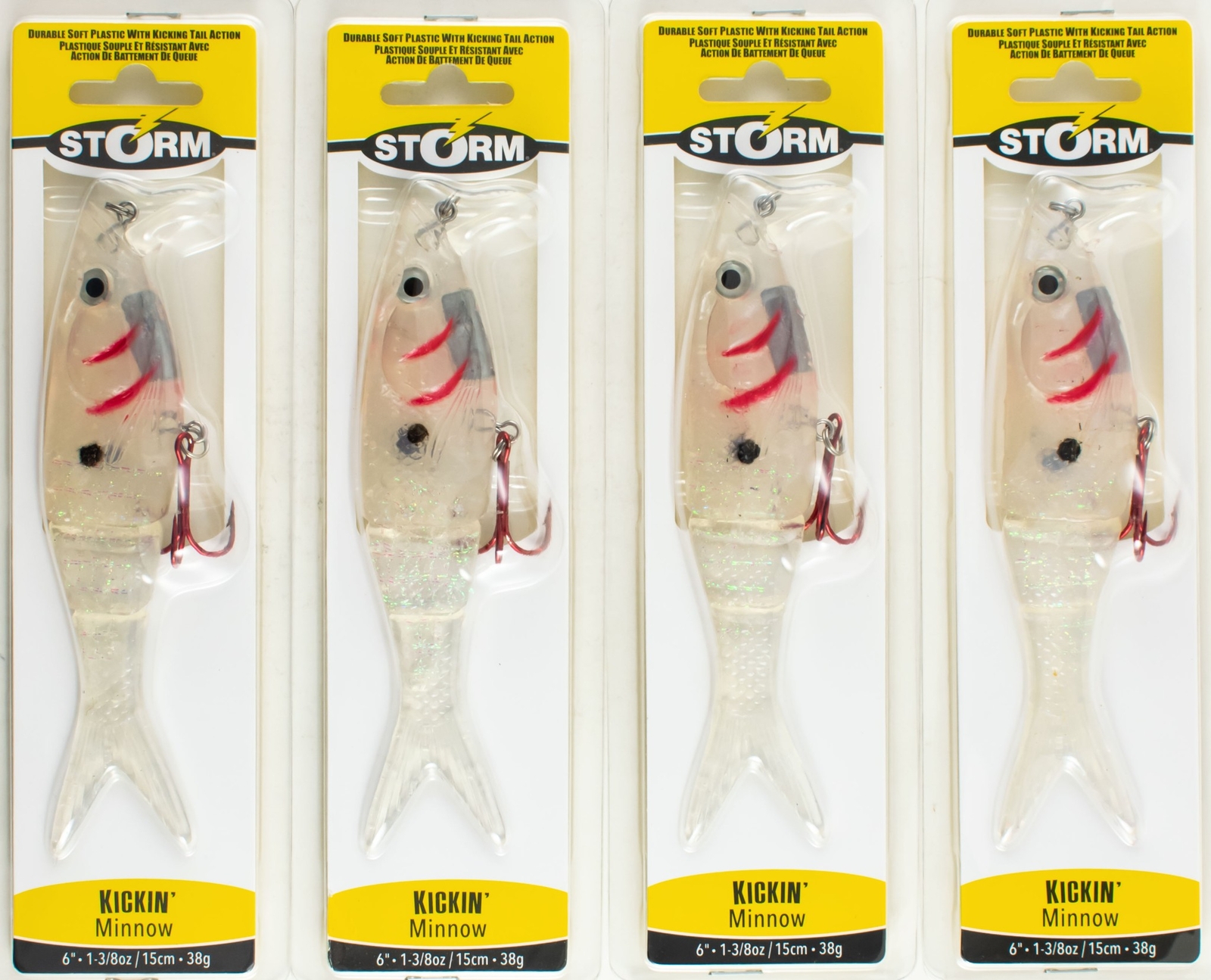 (LOT OF 4) STORM KICKIN' MINNOW 6" KSM06PRL PEARL J4340 | eBay