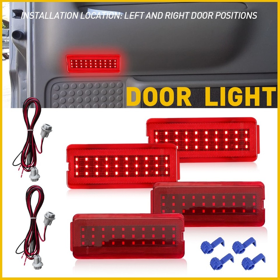 [FULL RED] Interior Door Panel Light LED Lamp For 99-07 F250 F350 ...