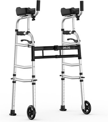 Delog Folding Walker for Senior - Platform Walker with 5’’ Wheels ...