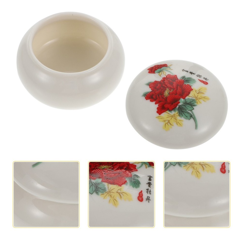1Pc Multi-function Chic Mini Ceramic Makeup Jar Delicate Tea Powder ...