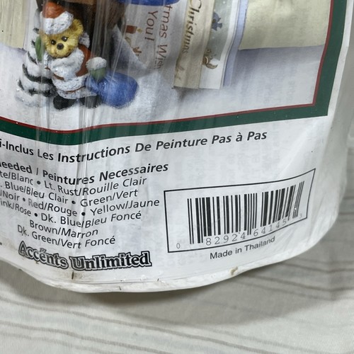 RARE New Accents Unlimited Wee Crafts Card Holder 64145 Christmas Paint ...