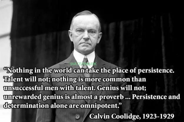 Persistence Calvin Coolidge