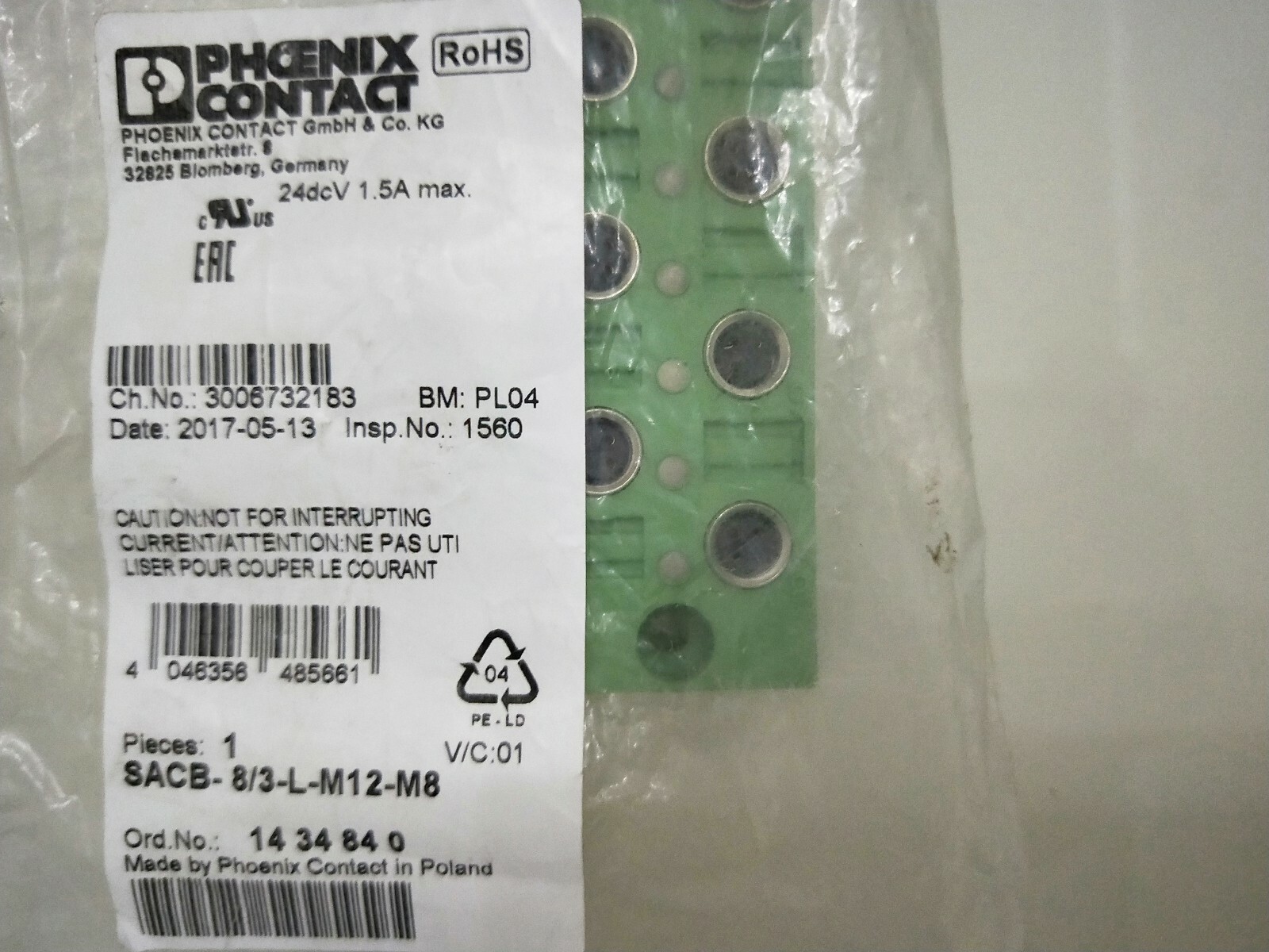 1PC New Phoenix module SACB-8-3-L-M12-M8 1434840 | eBay