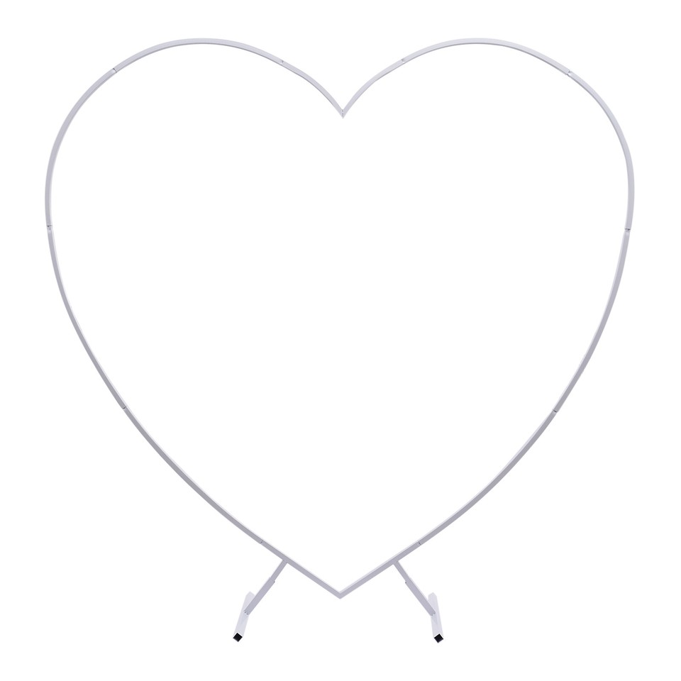 Modern Wedding Arch Heart Shaped Metal stand Flowers Balloon Frame ...