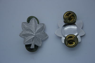 US LIEUTENANT COLONEL LT COL METAL COLLAR BADGES RANK SILVERED PAIR | eBay