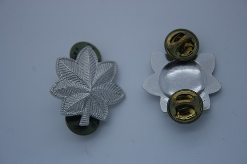 US LIEUTENANT COLONEL LT COL METAL COLLAR BADGES RANK SILVERED PAIR | eBay