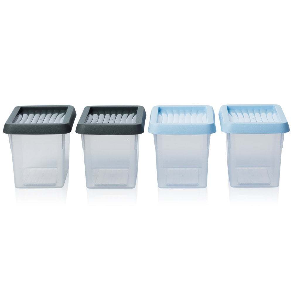 CLEAR STORAGE BOXES 490ML - WHAM CONTAINERS WITH LIDS STACKABLE STRONG ...