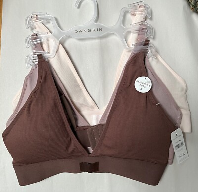NWT DANSKIN INTIMATES 1 BROWN 1 MOCHA 1 CHAMPAGNE W/F SEAMLESS BRA ...